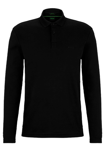 Hugo Boss L/S Interlock Pirol Polo Black – Luxivo